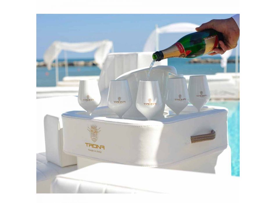 Modern design floating pool tray Trona, made in Italy