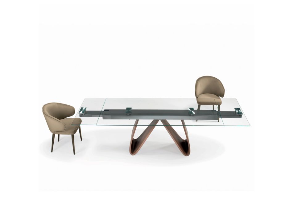 Extendable Table with Glass Top