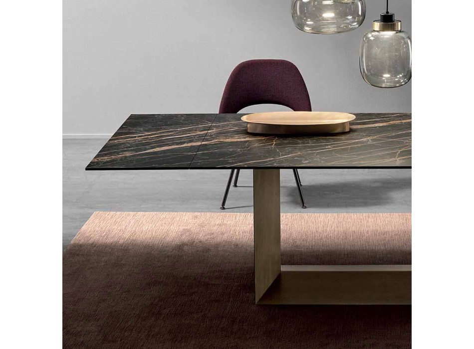 Extendable table up to 270 cm Ceramic and Metal Made in Italy