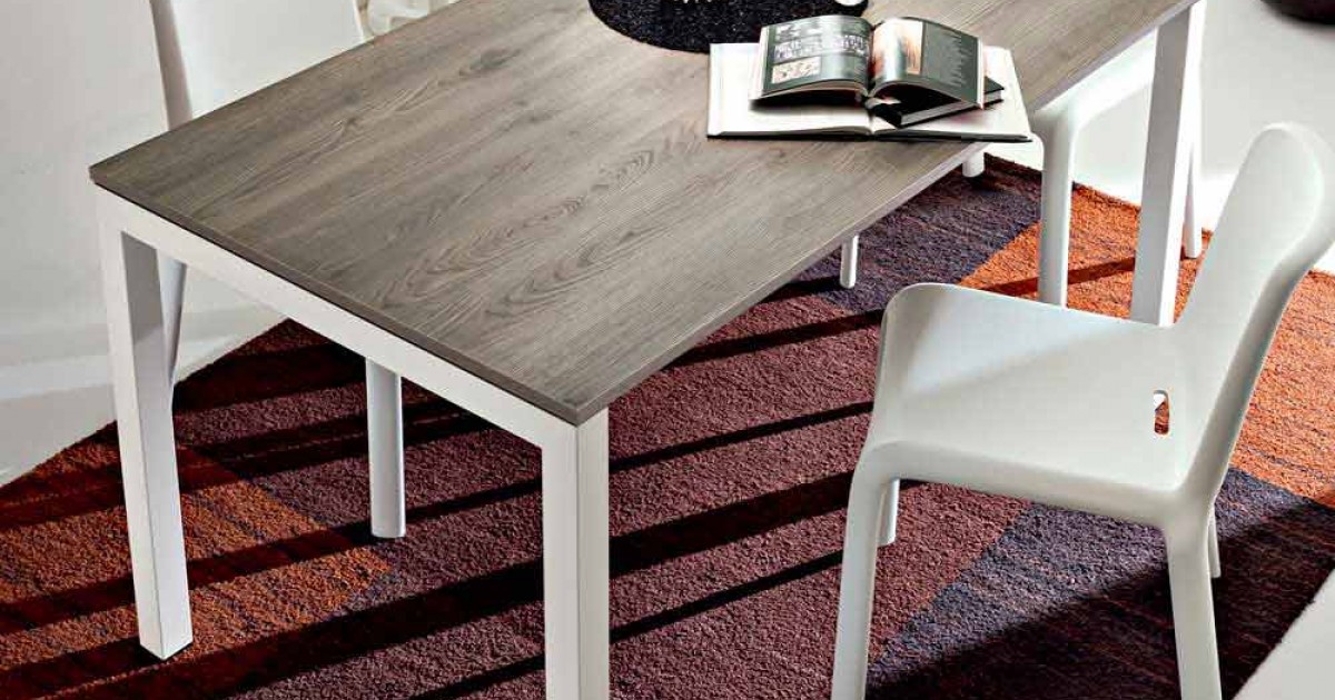 Kitchen Table with Melamine Top Made in Italy