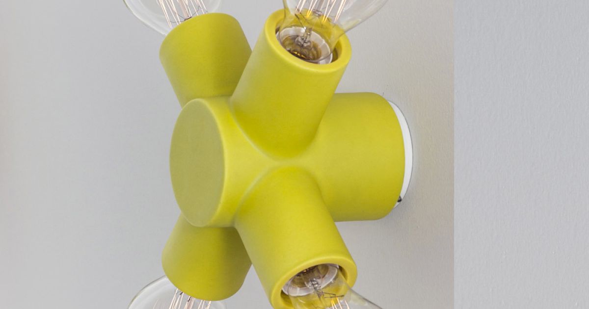 Toscot Traffic ceramic wall lamp produced in Tuscany