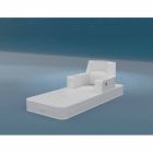 Floating pool lounge chair Trona, white color, made in Italy