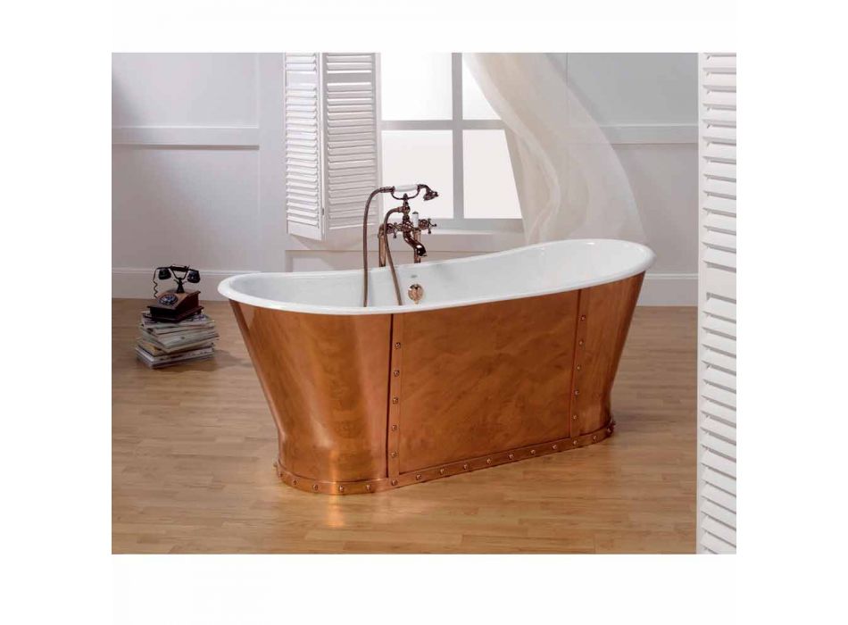 Vintage Henry-plated copper cast iron bathtub