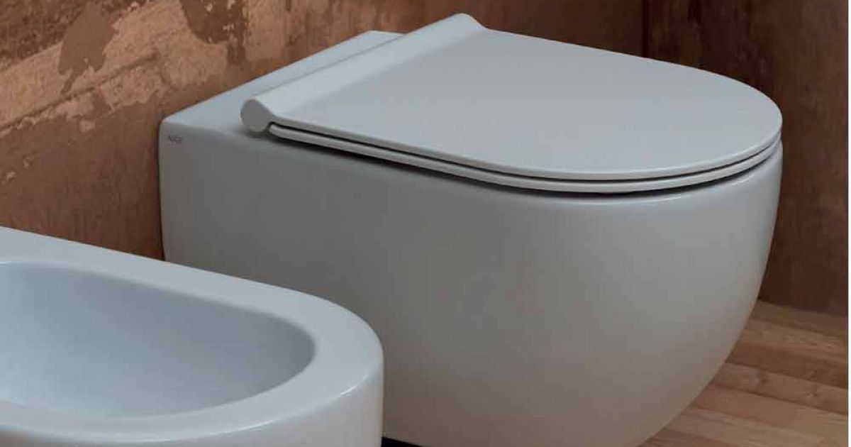 Modern design ceramic suspended 55x35cm WC, Star, made in Italy